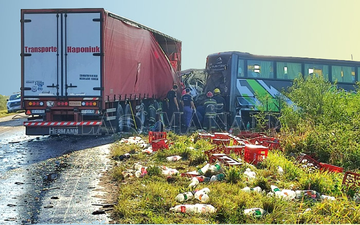 Formosa: camión chocó contra un colectivo cerca de Tatané con varios ...
