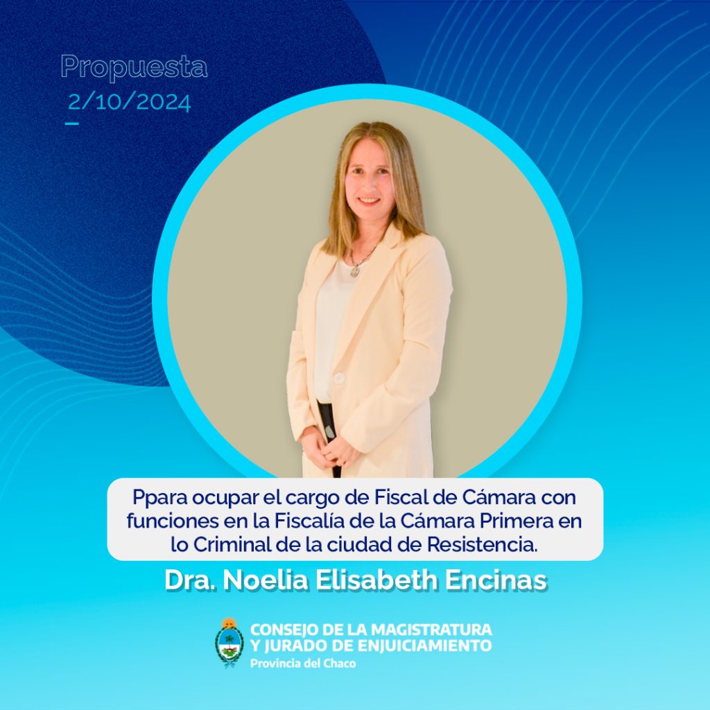 Proponen a Noelia Encinas para reemplazar a Jorge Gómez en la fiscalía ...